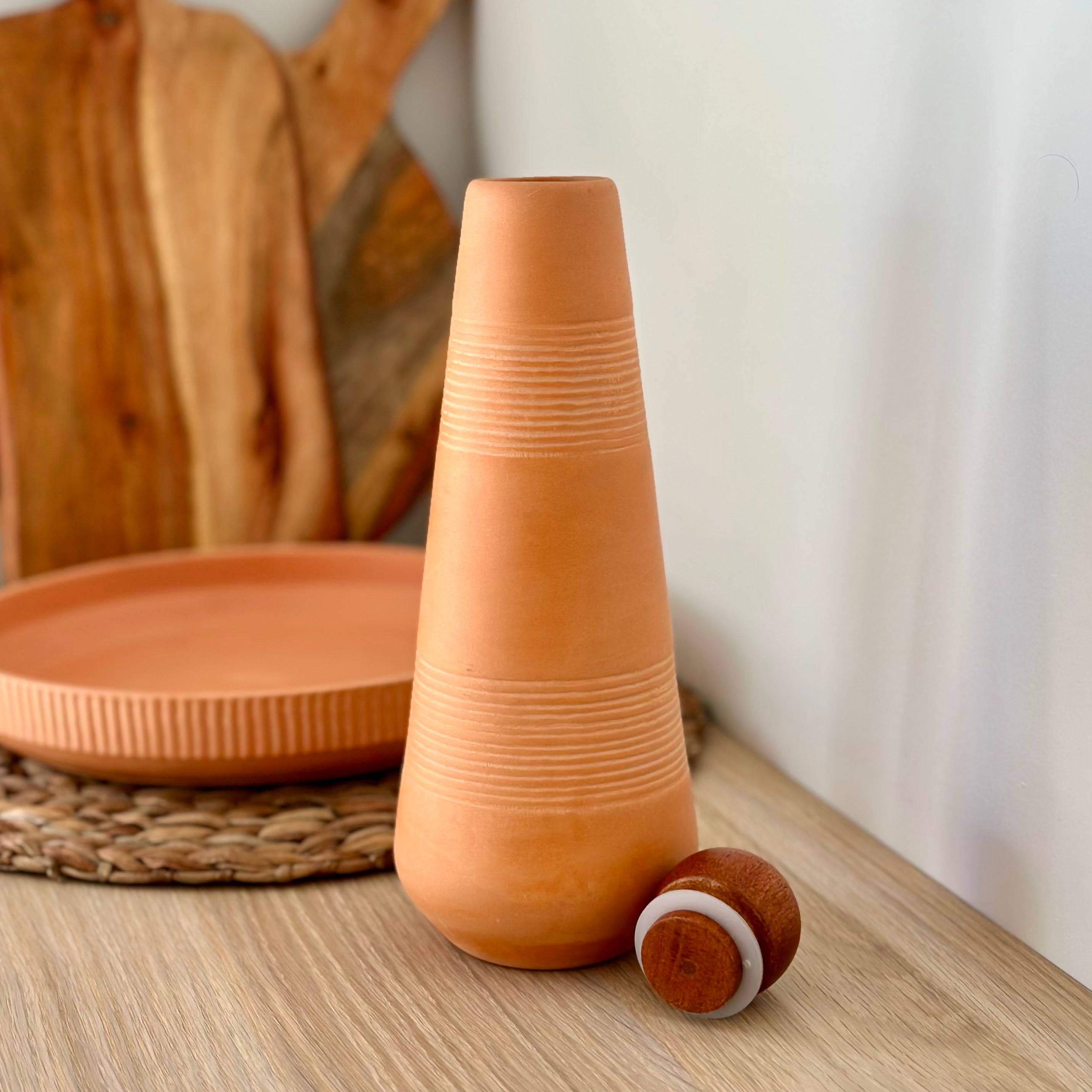 Buy Handmade Terracotta Bottle | Earth Hands Water Bottle with Sphere ...